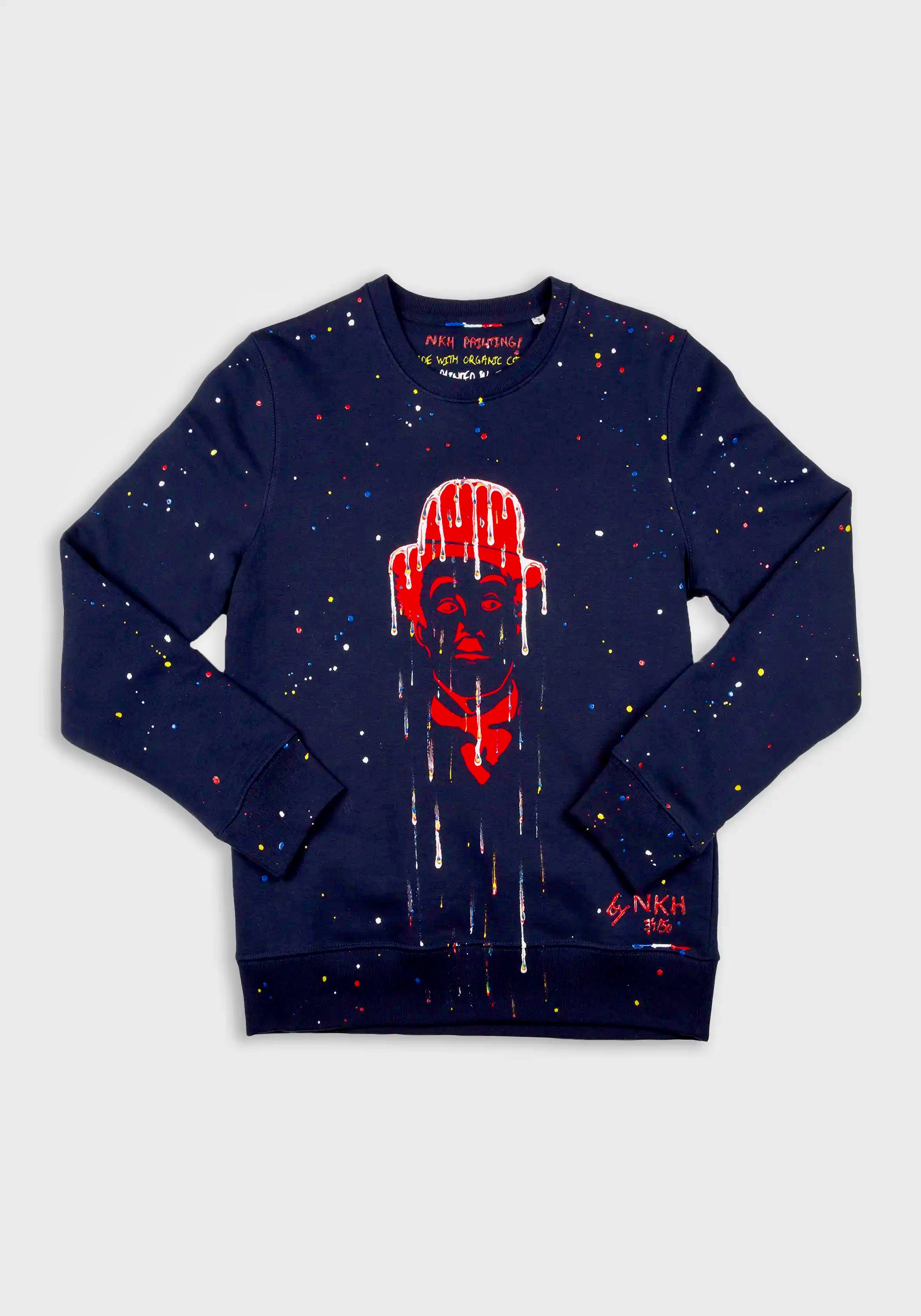 Pull col rond bleu marine - Dreamy Chaplin